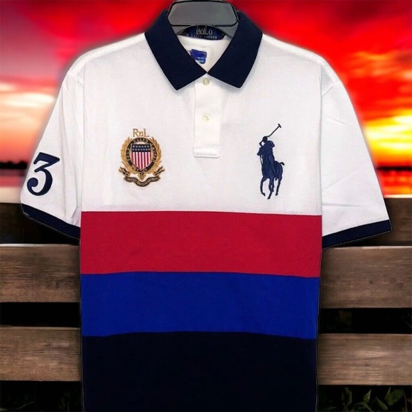 Polo Ralph Lauren | Shirts | Polo Ralph Lauren Usa Flag Crest Big Pony ...